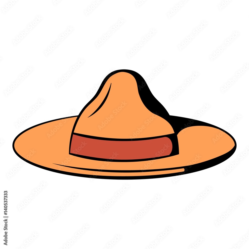 Hat icon cartoon Stock Vector | Adobe Stock