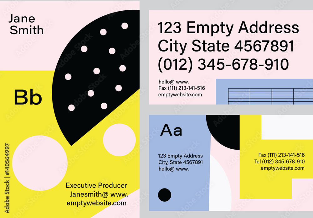 Bold Business Card Set Stock Template | Adobe Stock