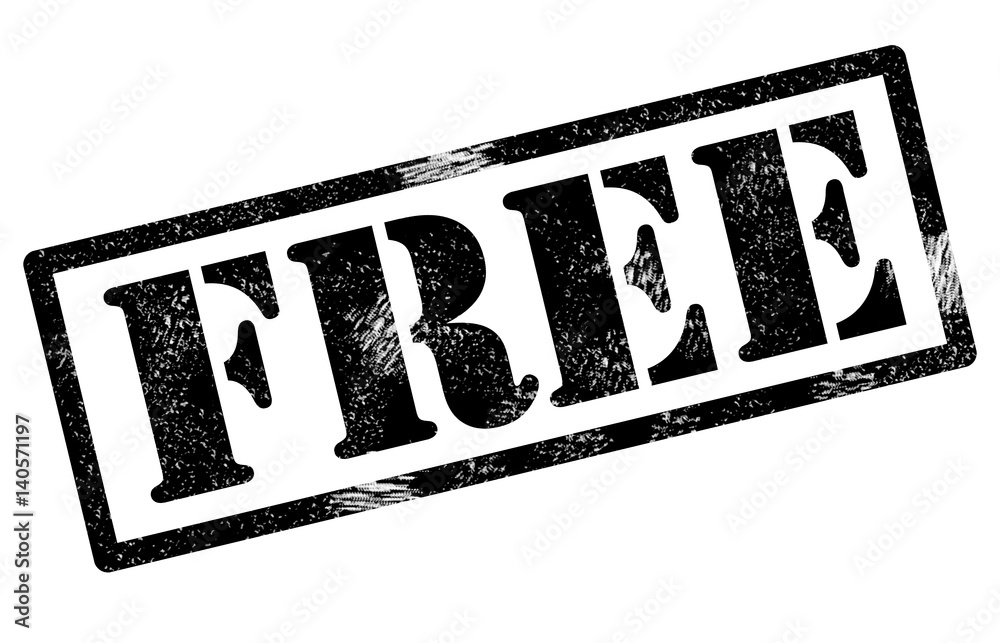 free rubber stamp on white background. free rubber stamp sign. Stock ...