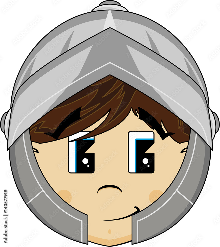 Cute Cartoon Crusader Knight Stock Vector | Adobe Stock