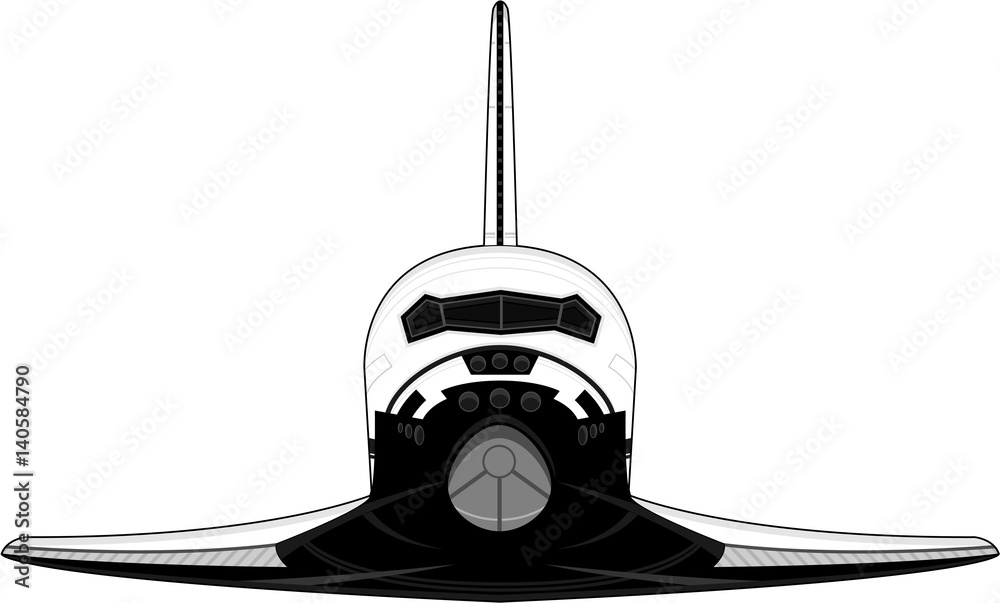 Cartoon Space Shuttle Stock Vector | Adobe Stock