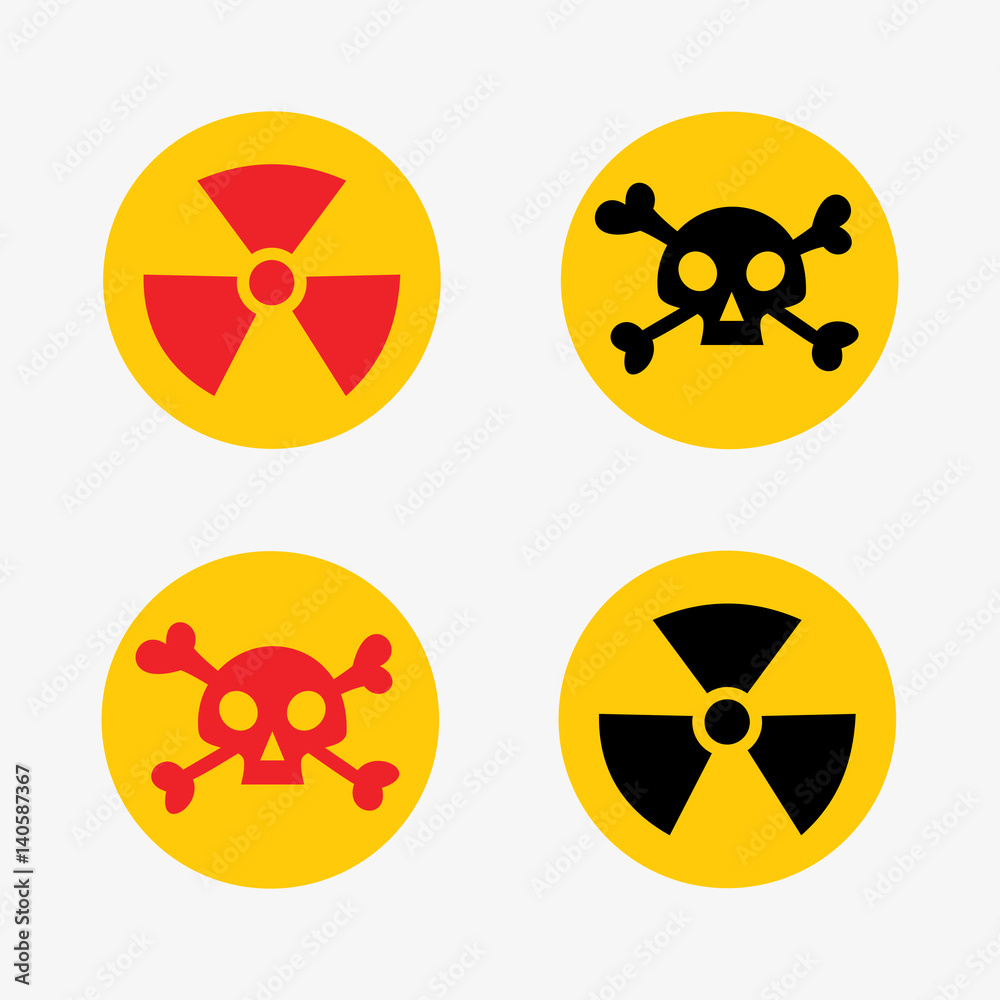 Prohibition signs set oil industry production vector yellow red warning ...