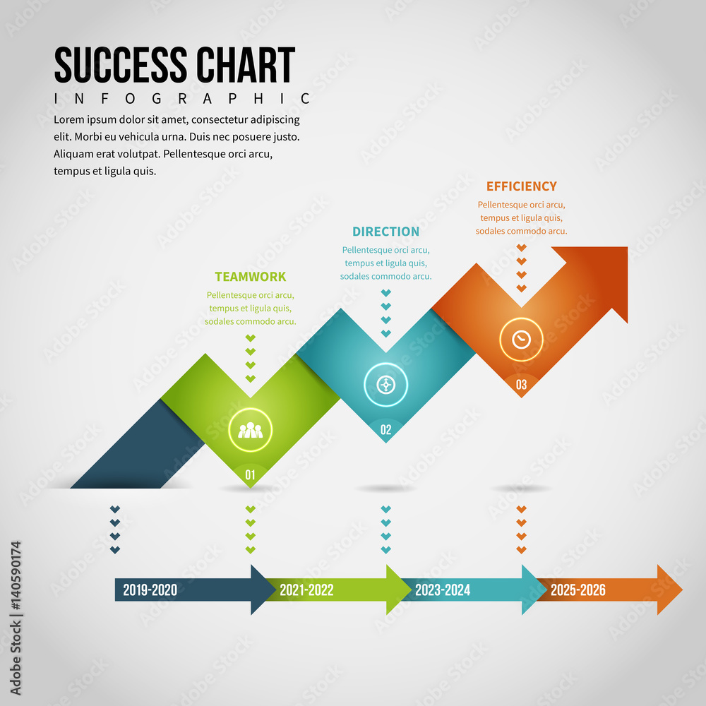 Success Chart Infographic Stock Vector | Adobe Stock
