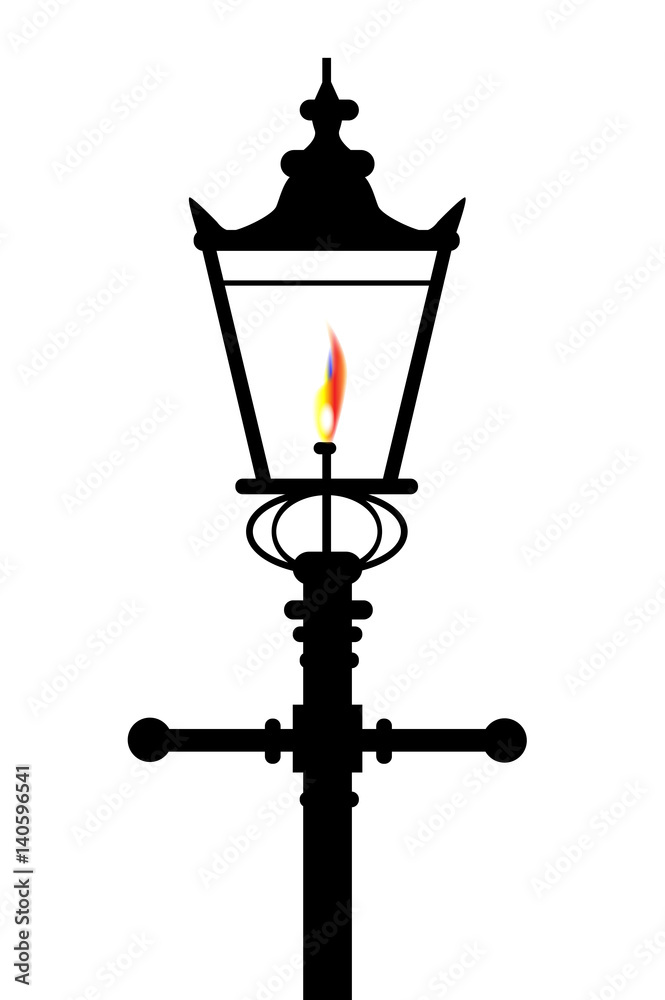 Victorian Isolated Gaslight Stock Vector | Adobe Stock
