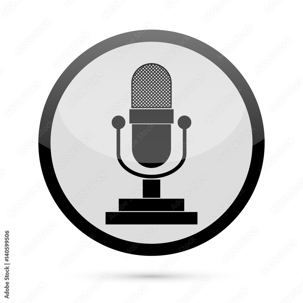 Retro microphone vector icon eps 10 Stock Vector | Adobe Stock