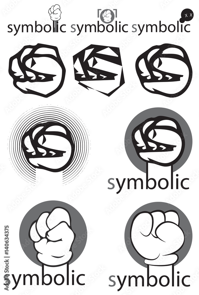 Hand symbol elements Stock Vector | Adobe Stock