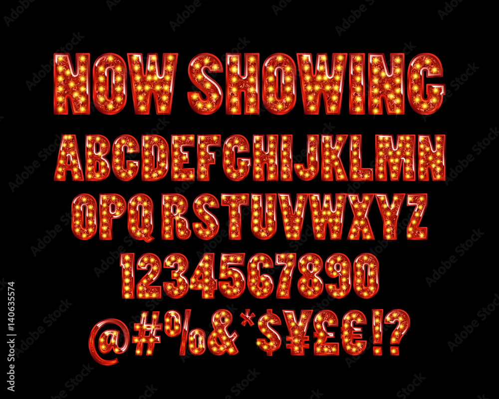 Cinema alphabet vector Stock Vector | Adobe Stock
