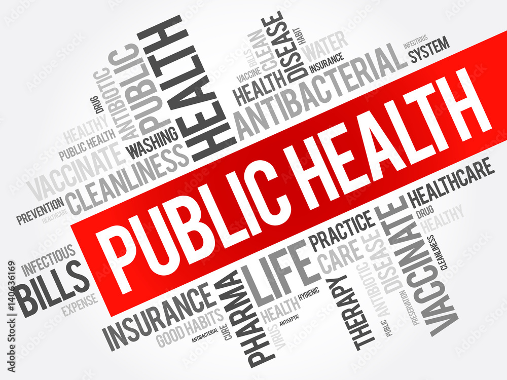 Public health word cloud collage, healthcare concept background Stock ...