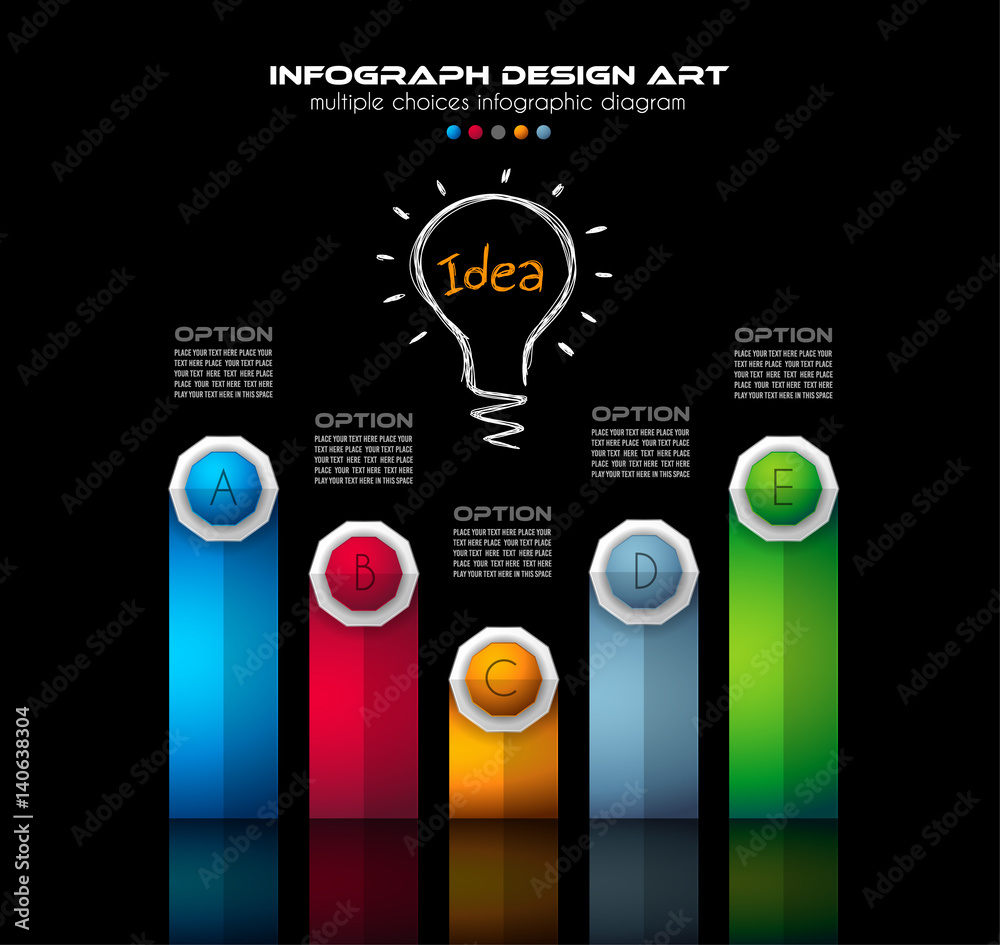 Infograph Brochure template with a lot of choices and a lot of ...