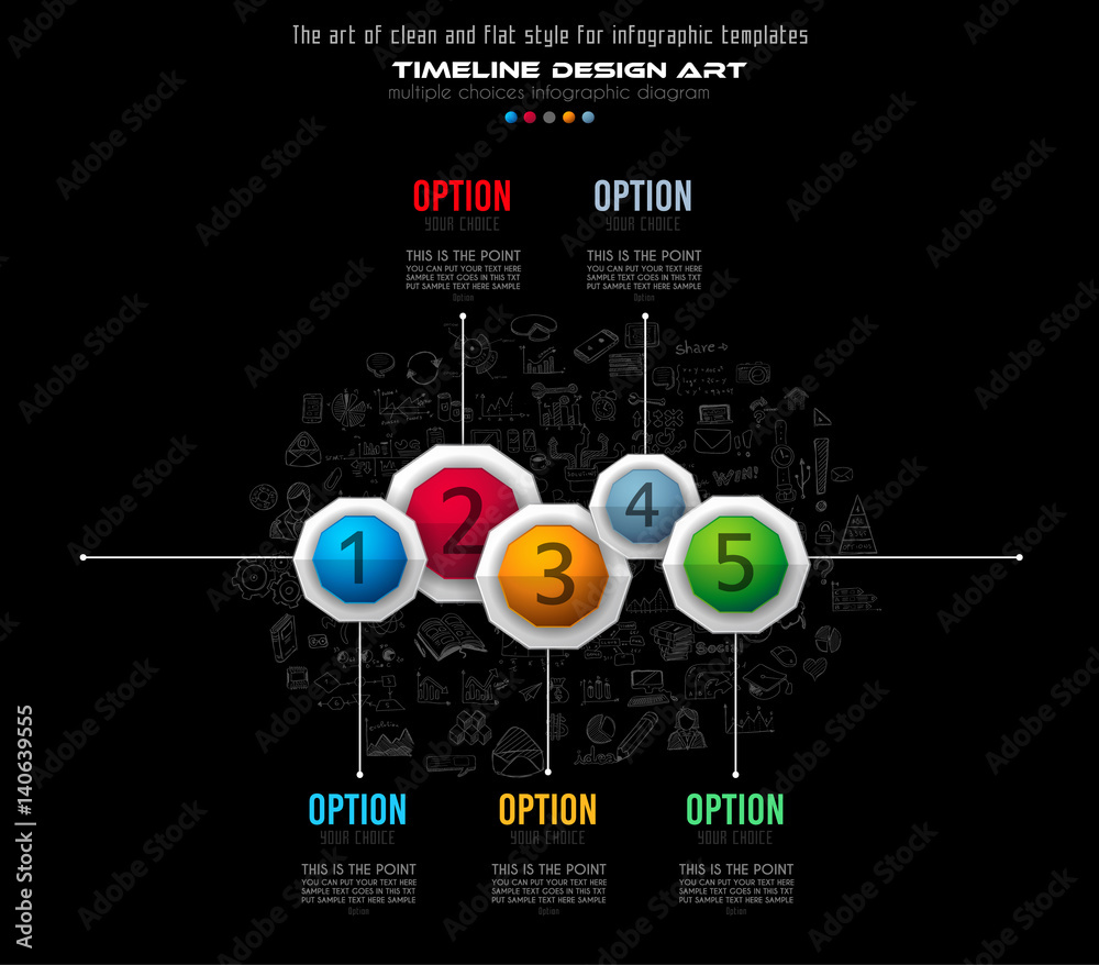 Infograph Brochure template with a lot of choices and a lot of ...