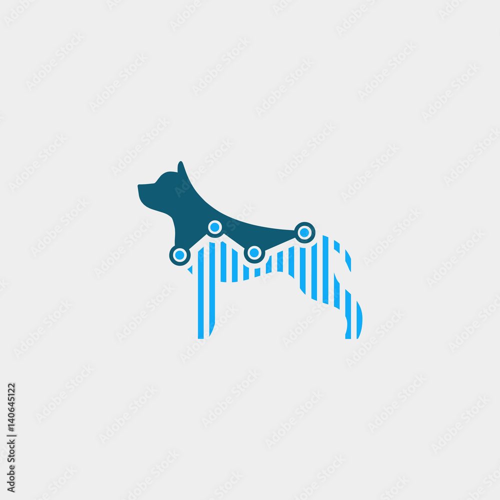 dog finance logo. animal logo with statistic concept Stock Vector ...