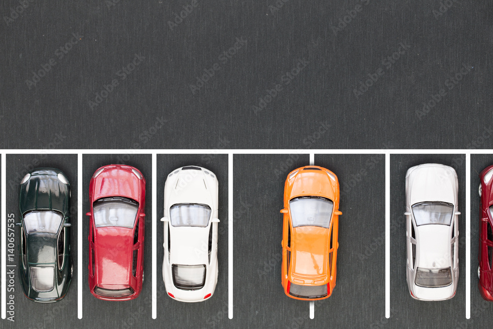 Bad parking. Improperly parked car Stock-Foto | Adobe Stock