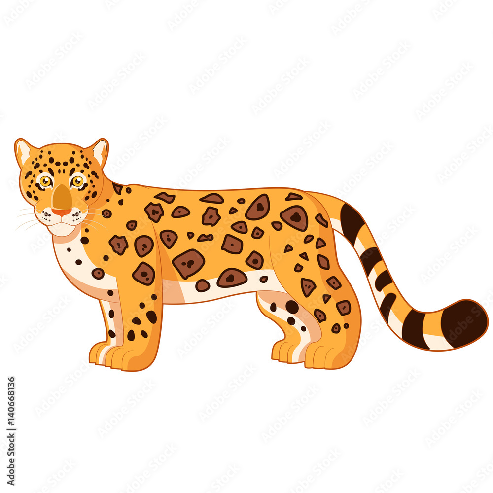 Cartoon smiling Jaguar Stock Vector | Adobe Stock