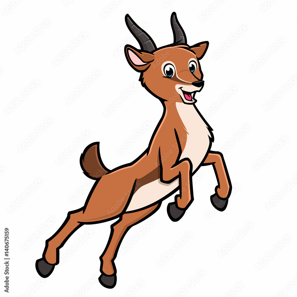 Cartoon Gazelle Stock Vector | Adobe Stock