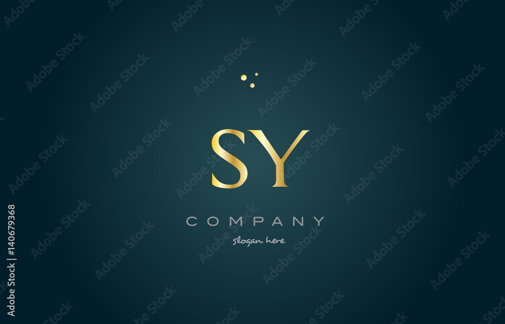 sy s y gold golden luxury alphabet letter logo icon template Stock ...