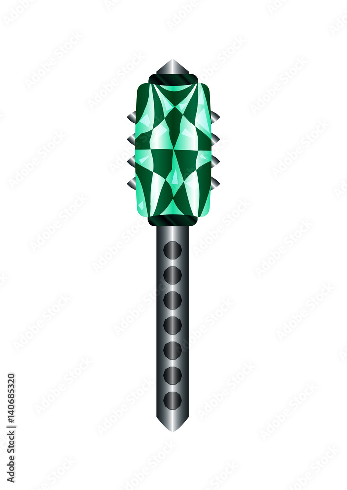 Vetor de Flail Cartoon Medieval Weapon Isolated on White Background ...