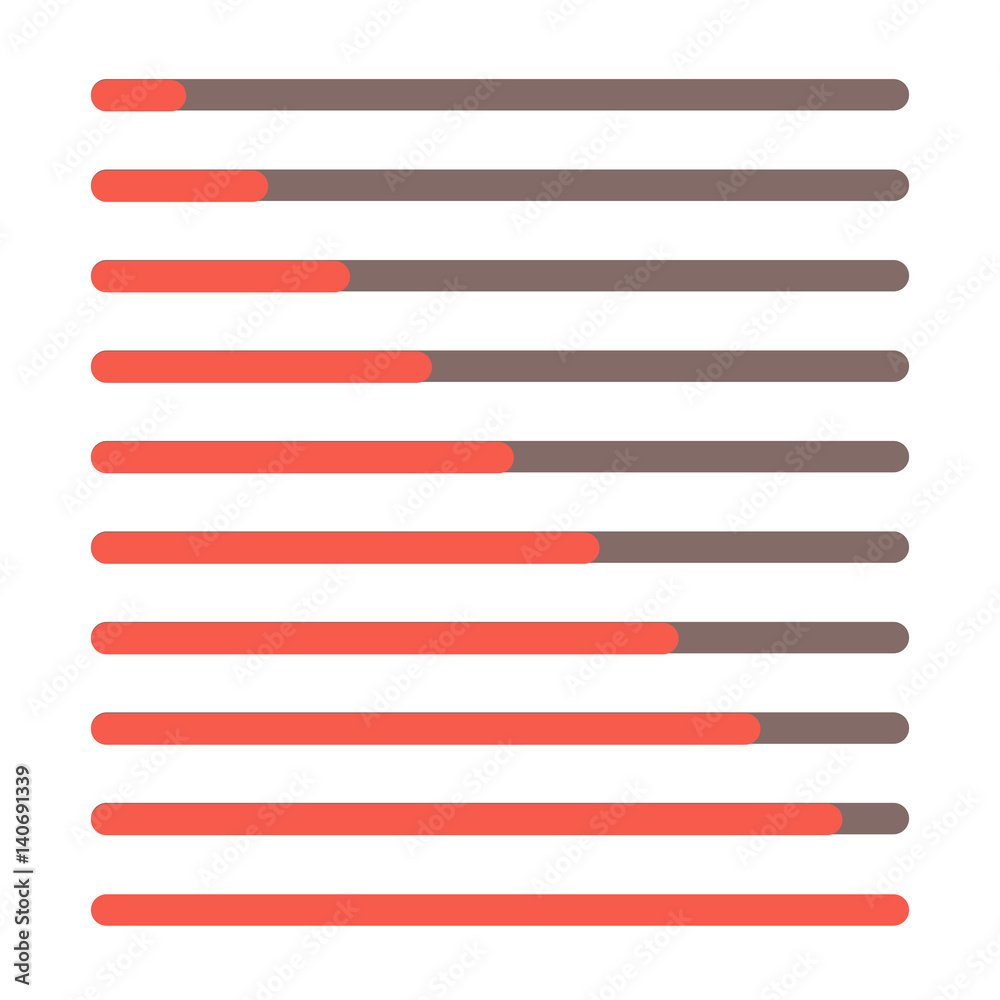 Progress bar set. Loading status bar vector web indicator. Process ...