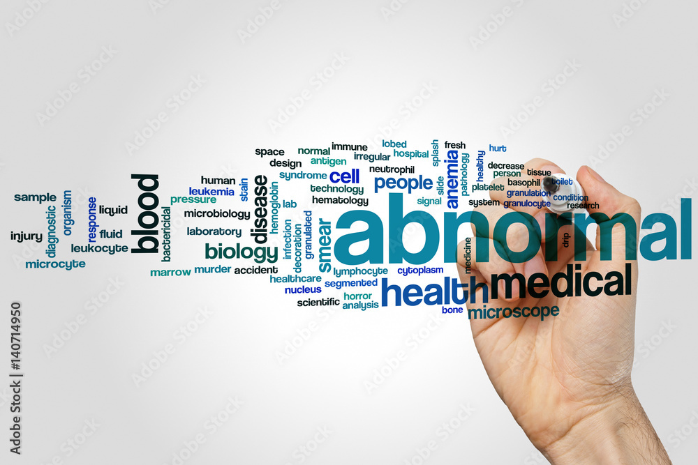 Poster Abnormal word cloud concept on grey background – Wall Art ...
