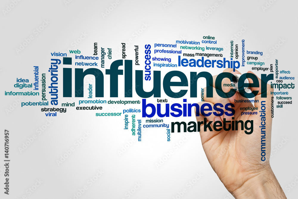 Influencer word cloud concept Stock Photo | Adobe Stock