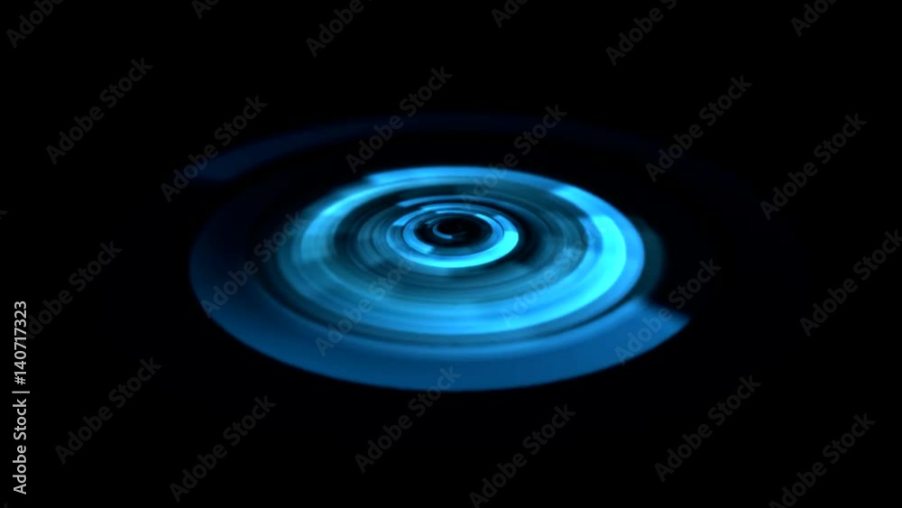 Circular Portal Vortex Round Spin on the Ground Blue Color. Overlay ...