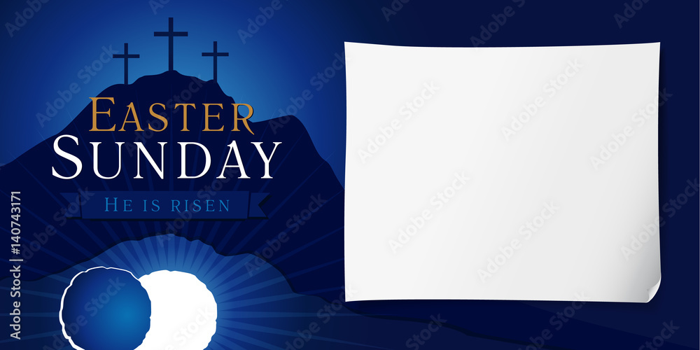 Easter sunday holy week poster. Easter christian motive, vector ...