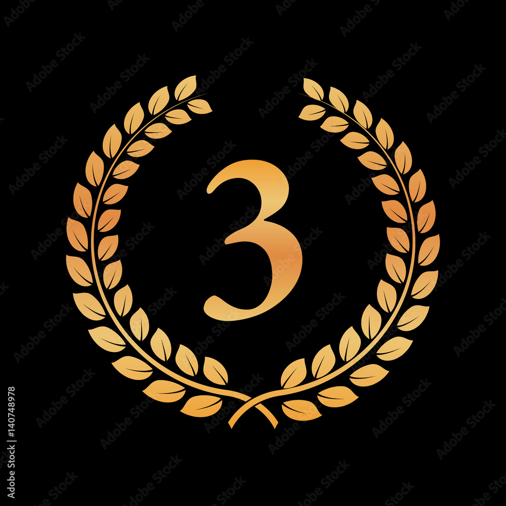 Bronze Laurel Wreath. Award for winners. Honoring champions. Sign for ...