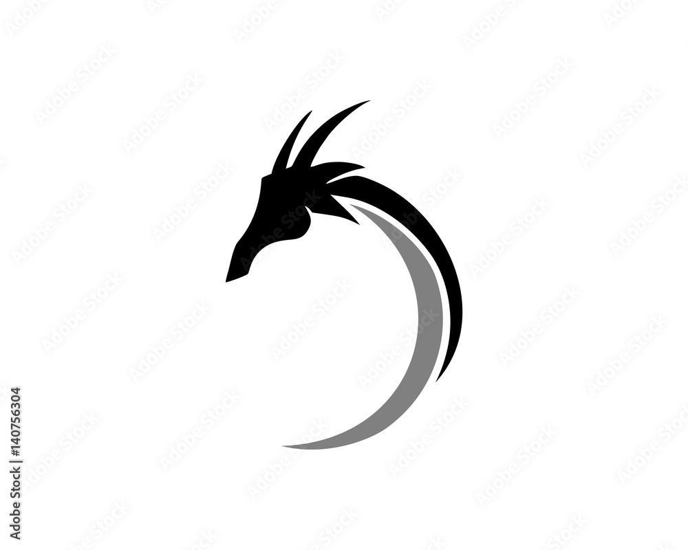 abstract dragon logo Stock Vector | Adobe Stock