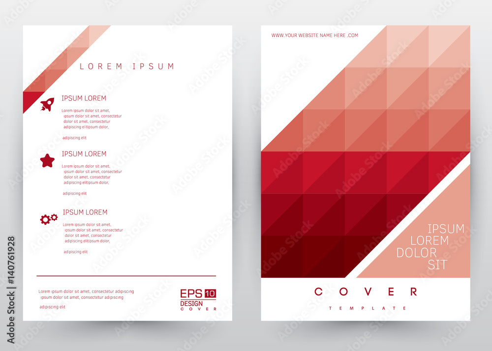 Cover Design Vector template set Brochure, Annual Report, Magazine ...