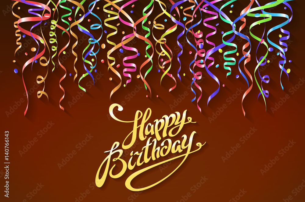 happy birthday sign design background. Birthday background with ...