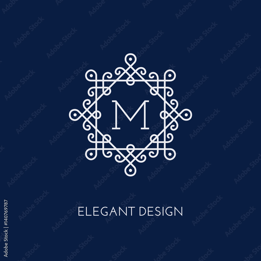 monogram design template Stock Vector | Adobe Stock
