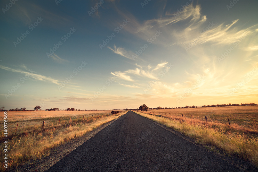Road in the Australian Outback Stock Photo | Adobe Stock