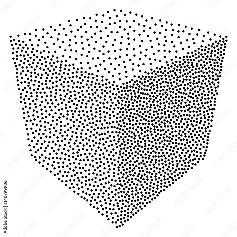 Dotwork Halftone Vector Cube Icon. Tattoo Style Vector Illustration ...