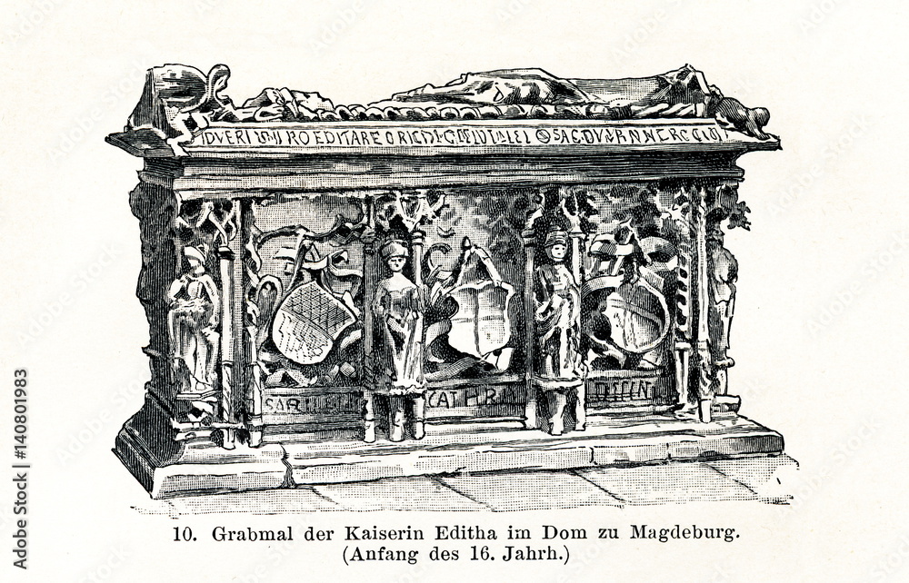 Tomb of Edith of England, Queen consort of Germany (16th century) (from ...