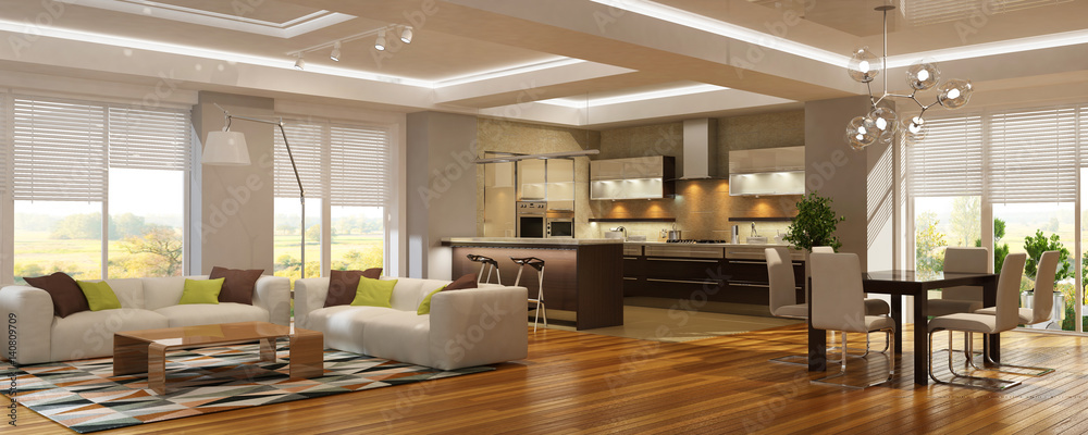 Modern house interior Stock Photo | Adobe Stock