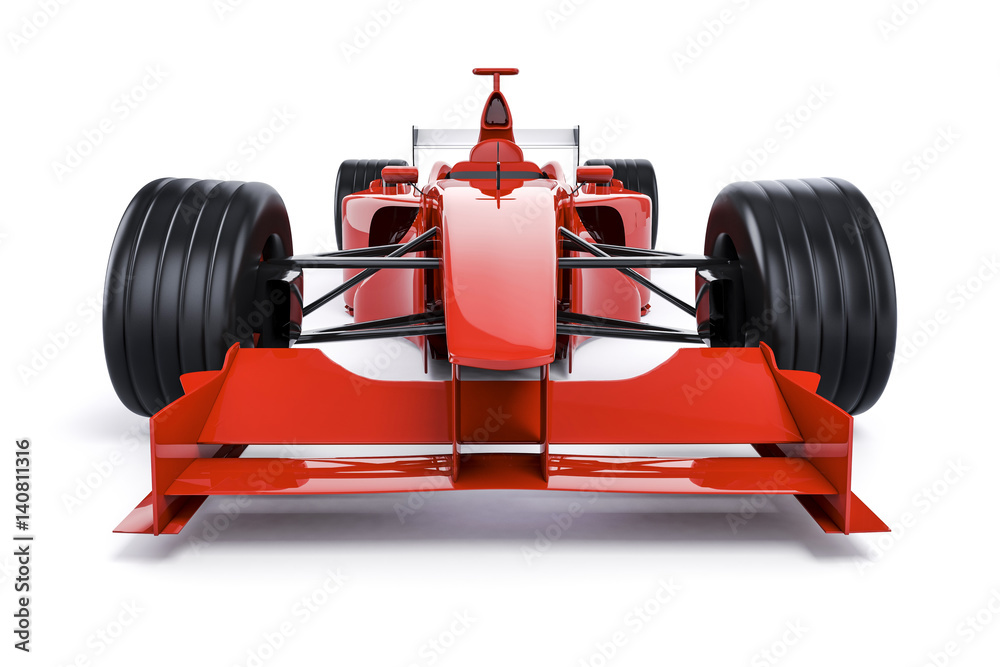 3d f1 race car on white background Stock Illustration | Adobe Stock