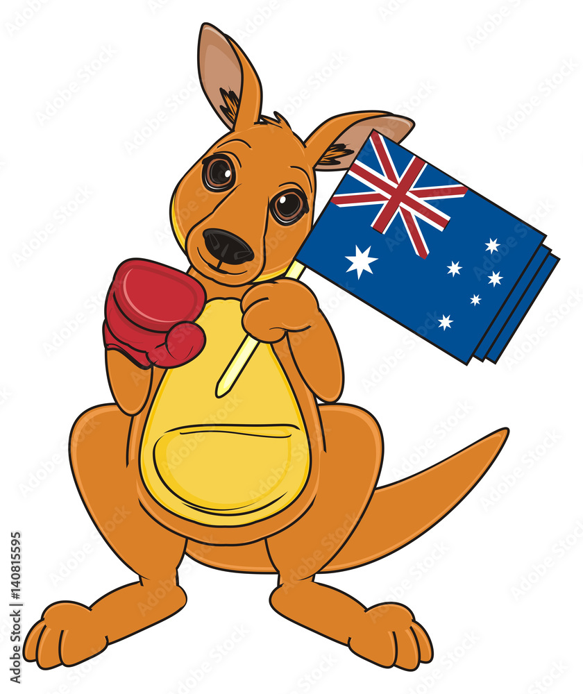 Aussie Kangaroo Cartoon