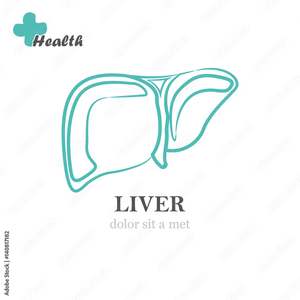 Human liver logo design vector template. Stock Vector | Adobe Stock