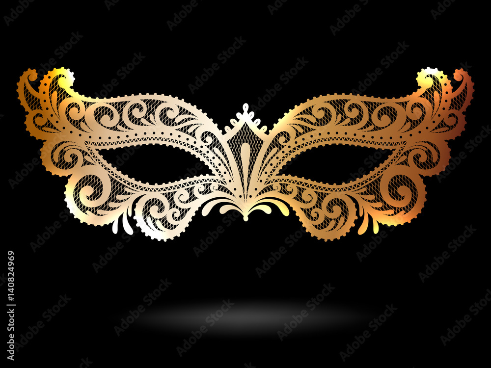 Printable Lace Masquerade Mask Template