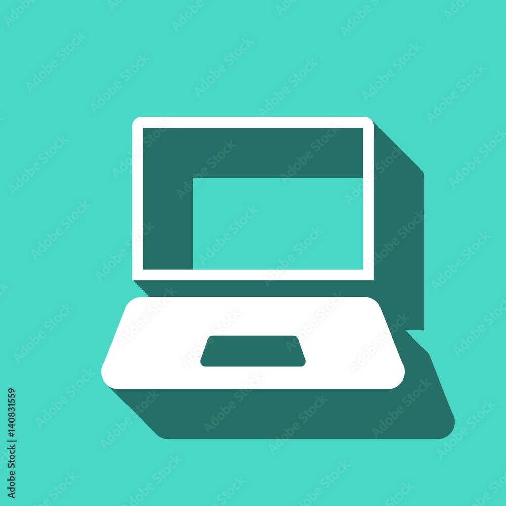 laptop icon stock vector illustration flat design Stock Vector | Adobe ...