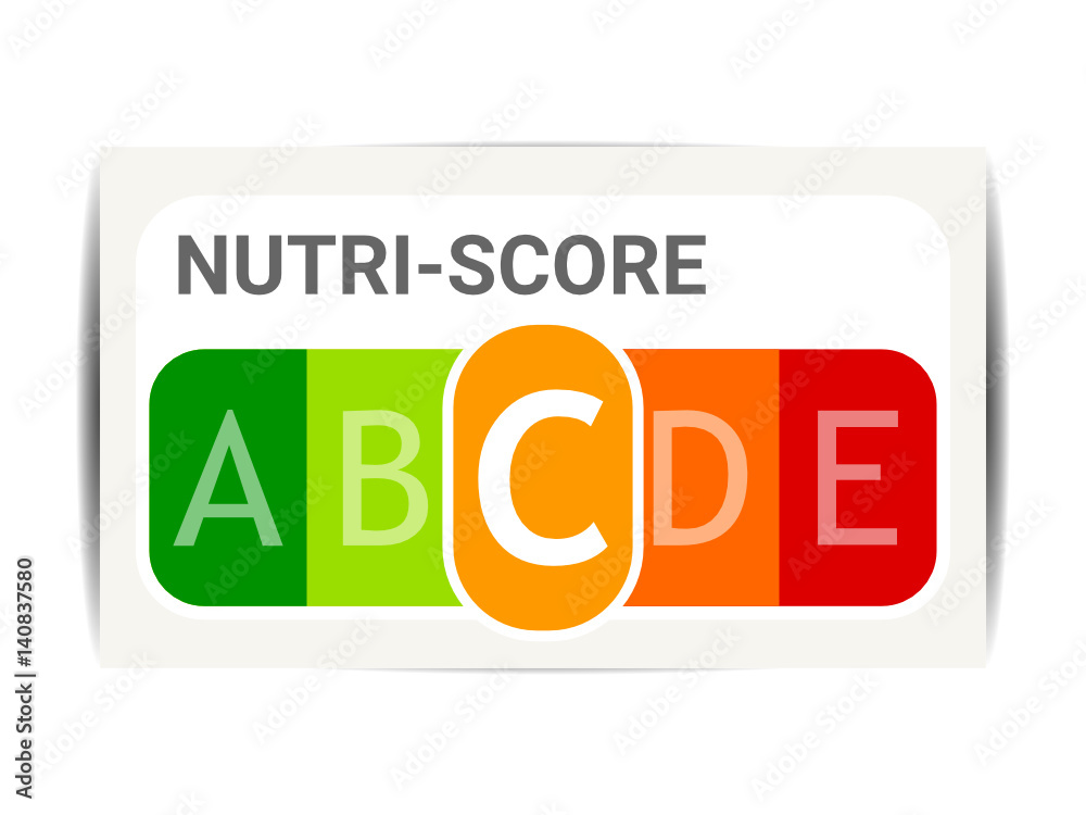 panneau nutri-score - nutriscore - claire - indice C Stock ベクター | Adobe ...
