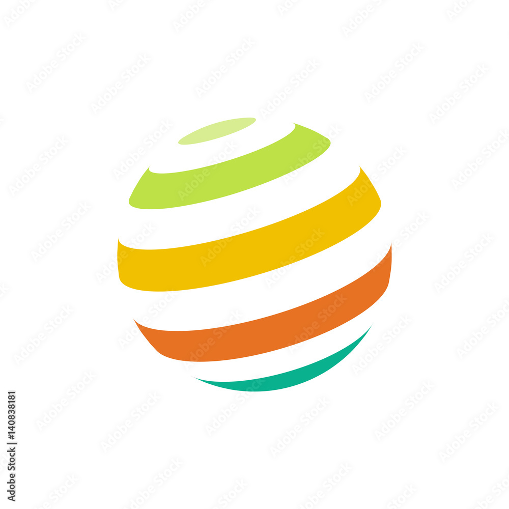Abstract colorful sphere logo Stock Vector | Adobe Stock