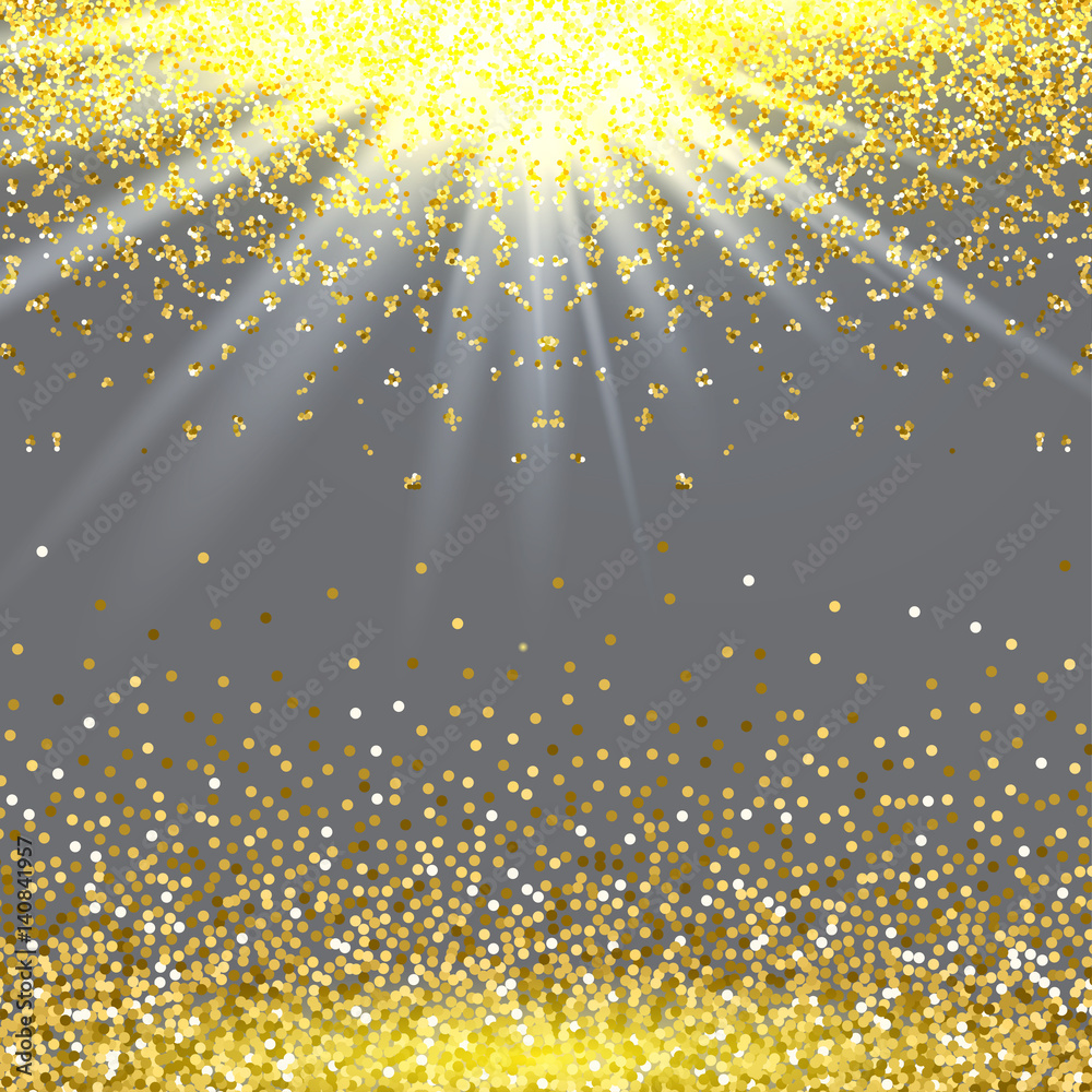 Abstract gold glitter splatter background for the card, invitation ...