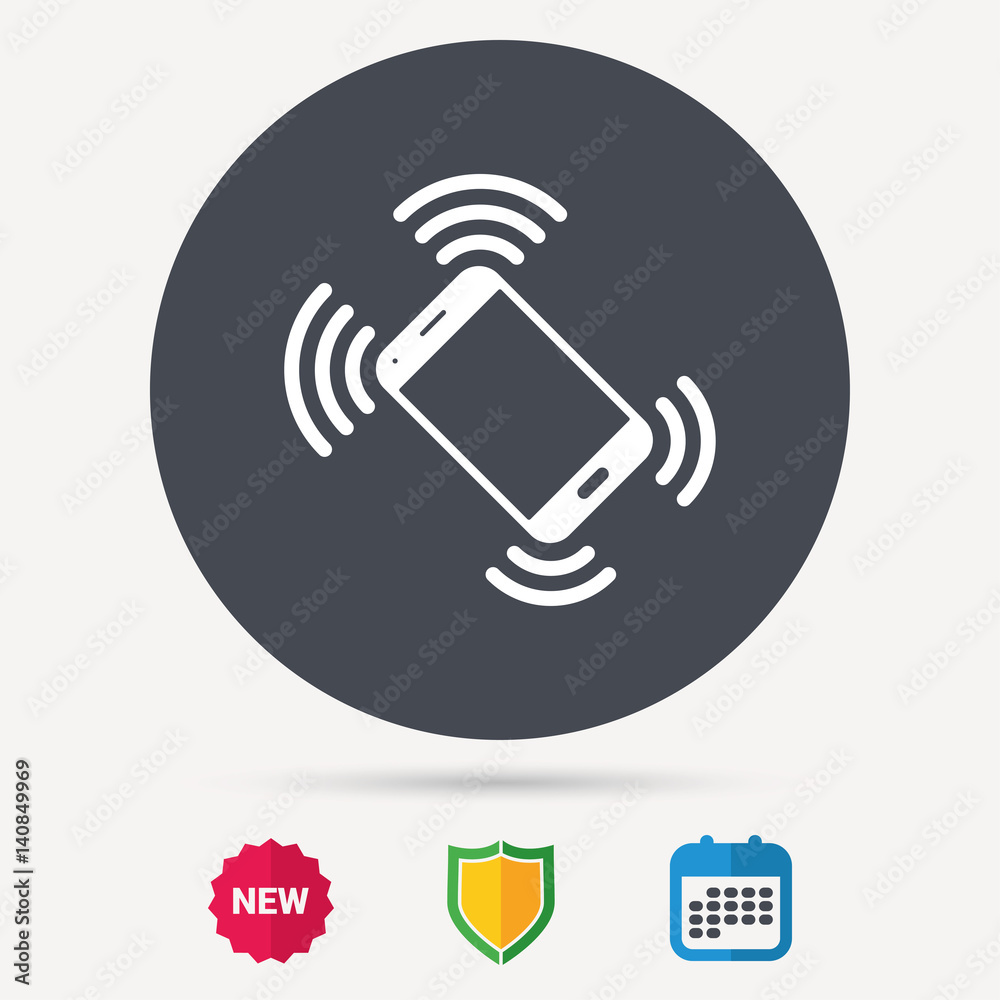 Smartphone call icon. Mobile phone communication symbol. Calendar ...