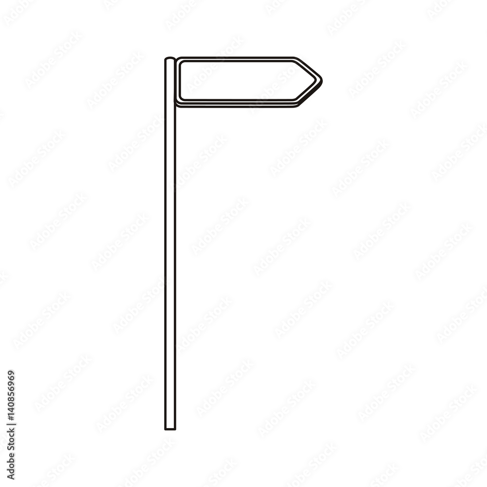 silhouette metallic direction board road signs vector illustration ...