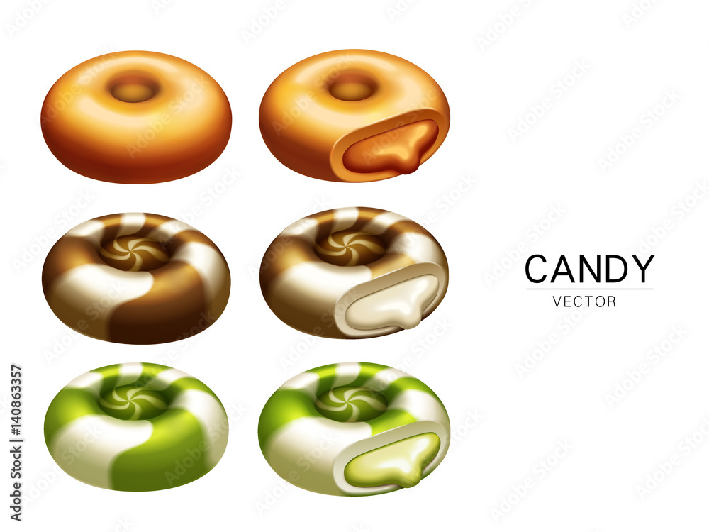 colorful candy elements Stock Vector | Adobe Stock