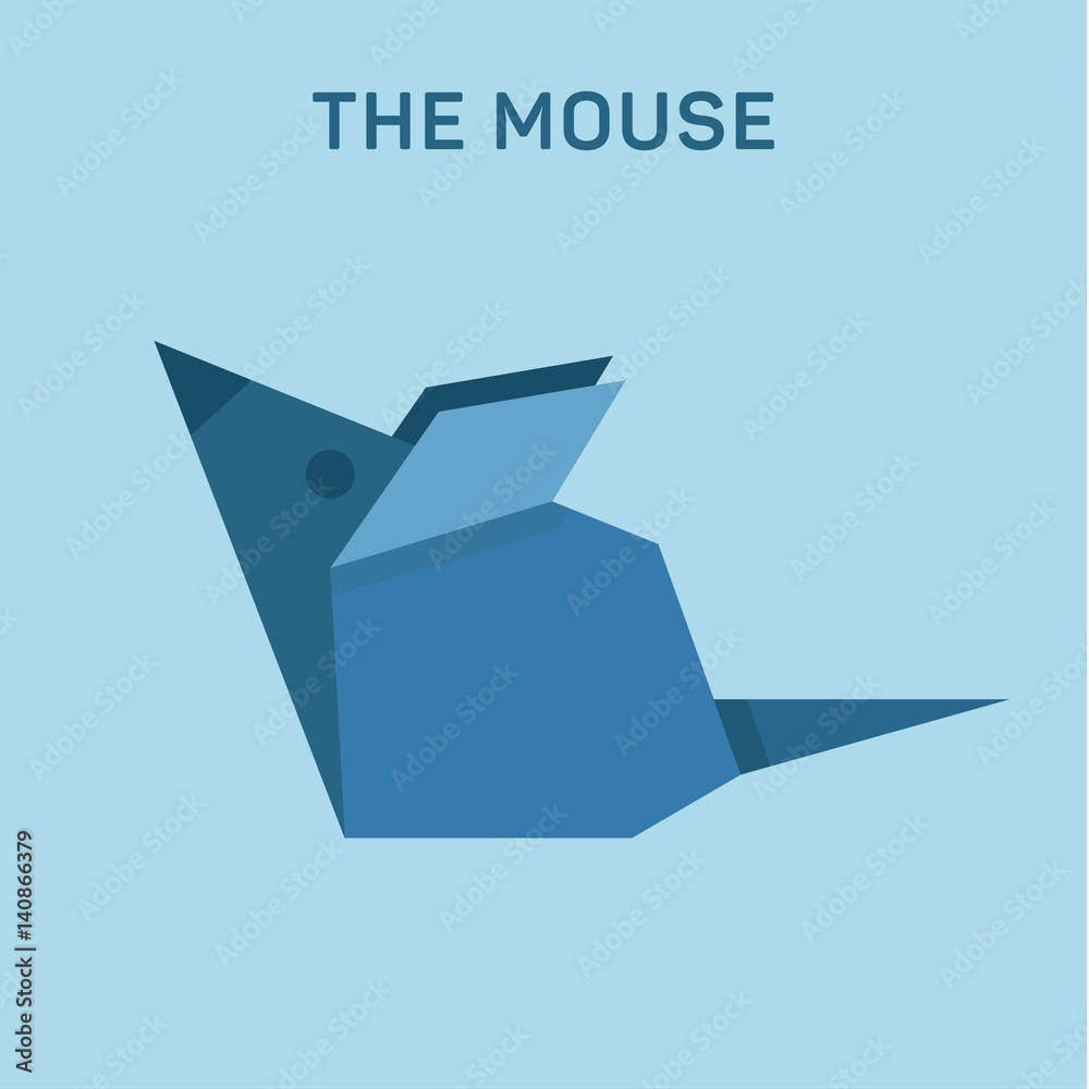 Mouse origami animal illustrations Flat Low, Poly Stock Vector | Adobe ...