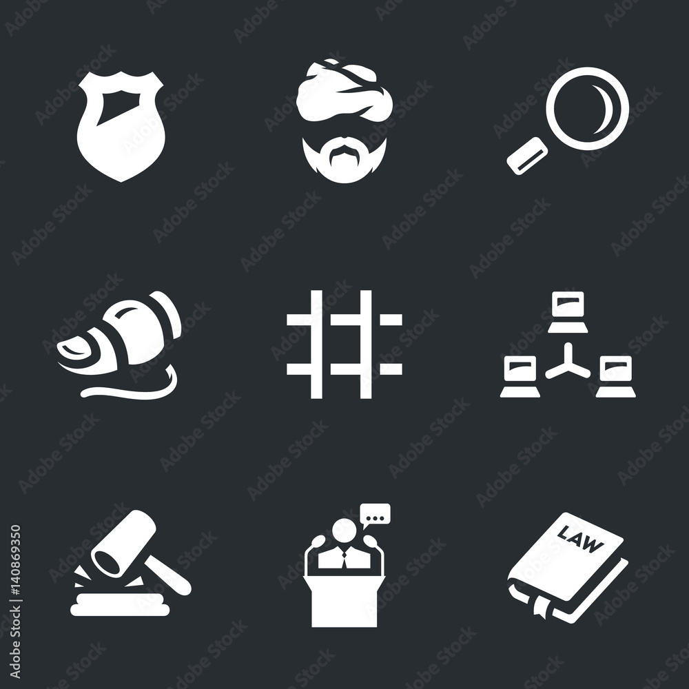 Vector Set of Internet security Icons. Stock Vector | Adobe Stock