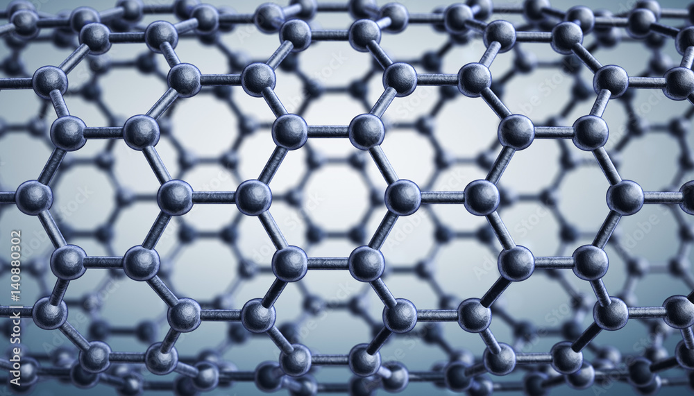 Graphene molecular structure Stock Illustration | Adobe Stock
