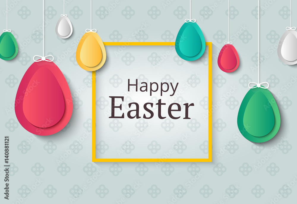 Creative Easter background. Abstract egg festive decoration. Vector ...