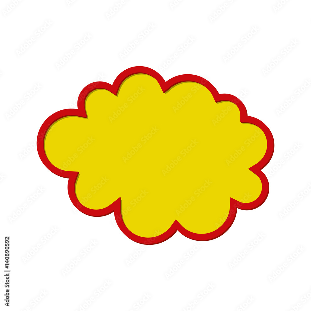 Vector illustration of yellow speech cloud. Eps10. Stock Vector | Adobe ...